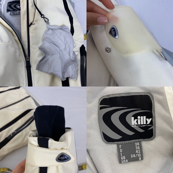 Killy | Jackets & Coats | Killy Sport Ski Jacket Cream White Black Gray ...